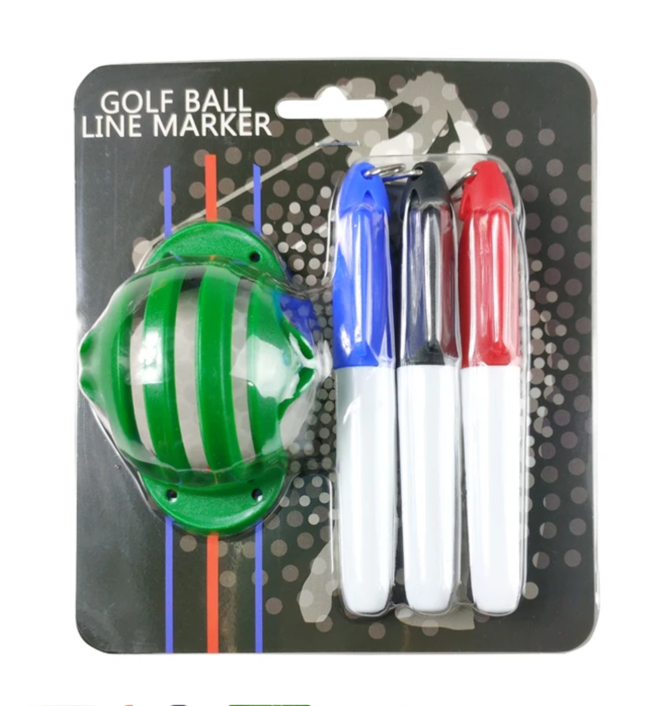 Ball Line Marker Kit Triple Track – Template + 3 Markers – Golf ...