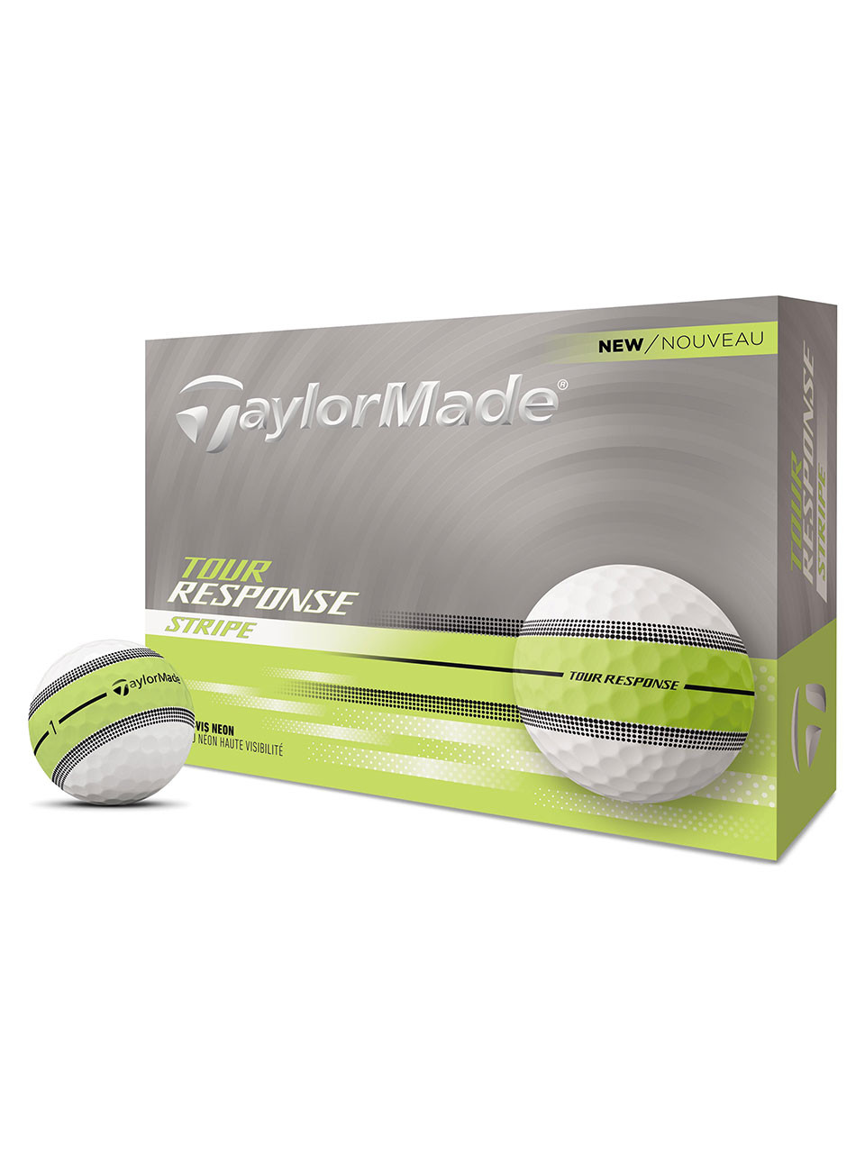 TaylorMade (2025) Tour Response Stripe Neon Yellow Golf Balls – Golf ...